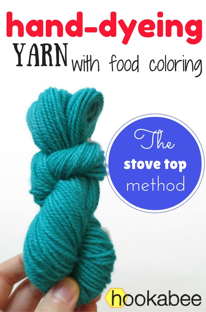 Hand-dyeing with food colouring: Stove top method | hookabee