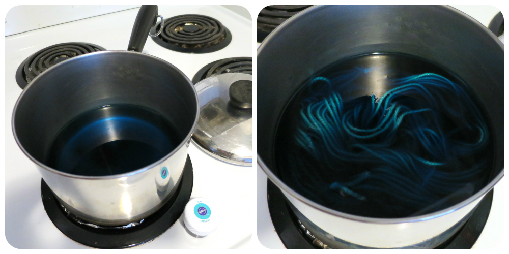 Hand-dyeing with food colouring: Stove top method – hookabee